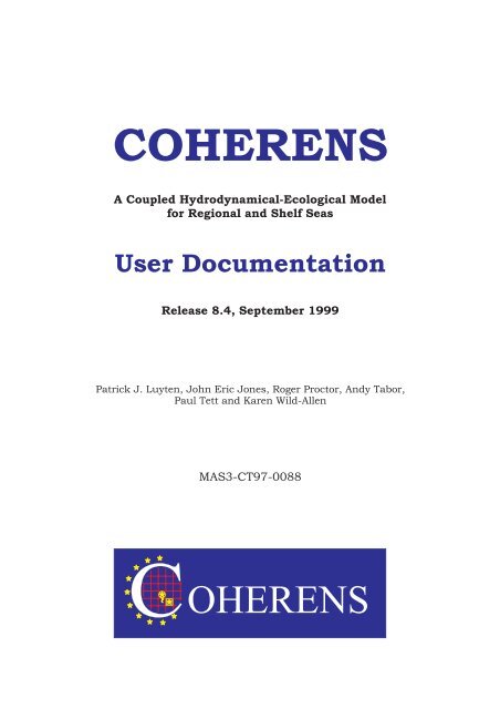 COHERENS User Documentation