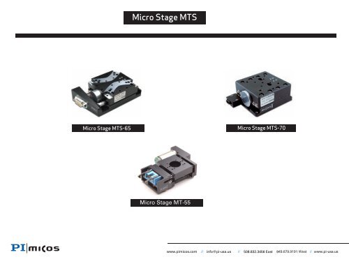 Precision Miniature Linear Stage - PI (Physik Instrumente)