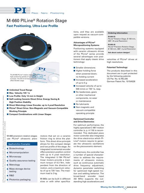 M660 High Speed Motorized Precision Rotation Stage, Rotary Table ...