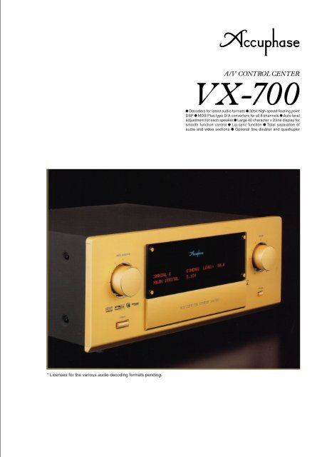 VX-700 - Accuphase
