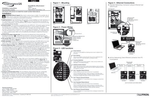 HomeWorks QS processor - Pilote Films