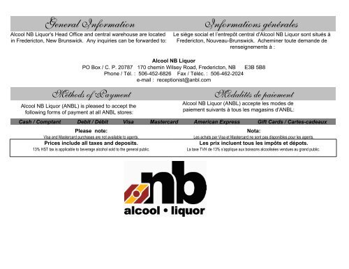 ANBL - Alcool NB Liquor