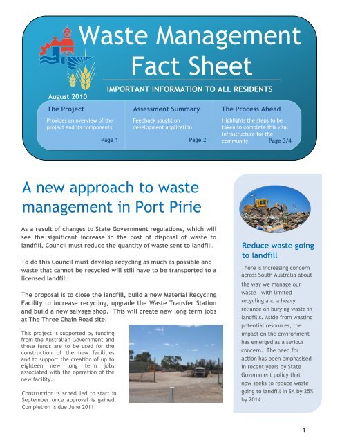 Waste Management Fact Sheet - Port Pirie Regional Council - SA ...