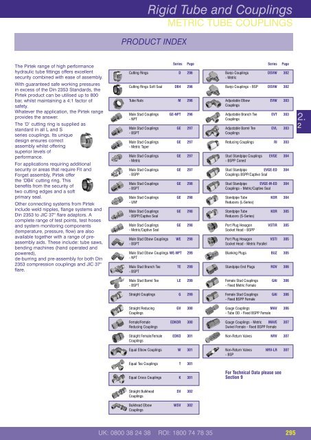 Rigid Tube and Couplings - Pirtek