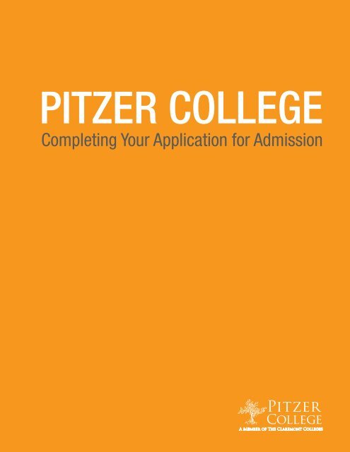 Completing Your Application for Admission - Pitzer College