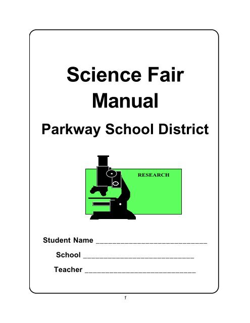 Science Fair Manual - Parkway