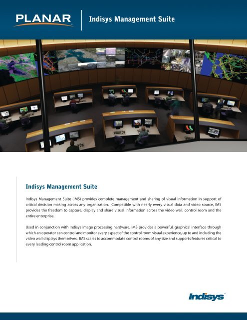 Indisys Management Suite Brochure and Datasheet - Planar