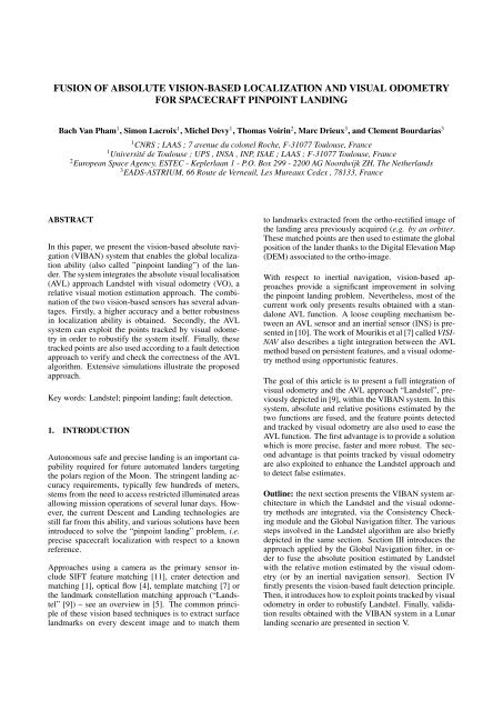 Fusion Of Absolute Vision Based Localization And Visual Odometry For