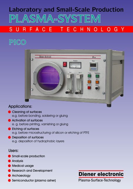 plasma-system pico - Diener electronic GmbH + Co. KG