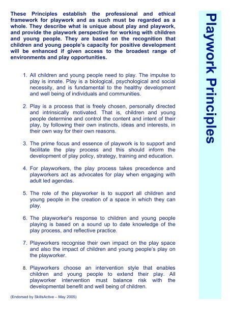 Playwork Principles - Play Scotland
