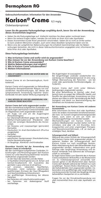 Karison® Salbe - Dermapharm AG