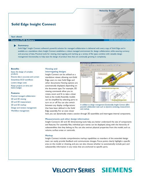 Solid Edge Insight Connect - Siemens PLM Software