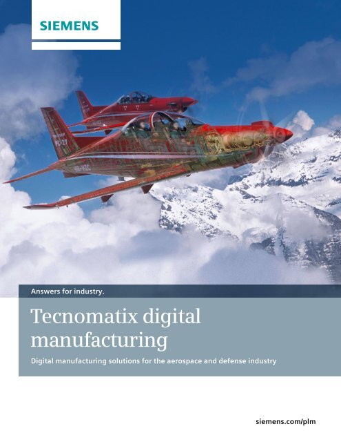 Tecnomatix digital manufacturing - Siemens PLM Software