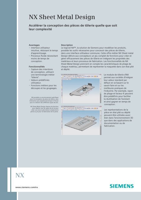 NX sheet metal design (French) - Siemens PLM Software