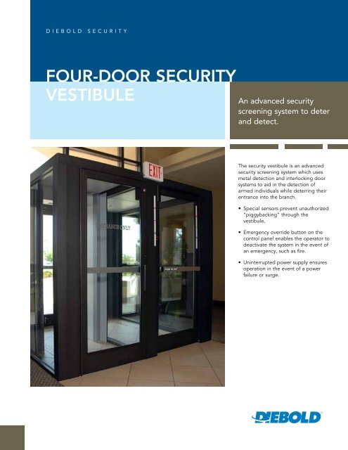 FOUR-DOOR SECURITY VESTIBULE - Diebold