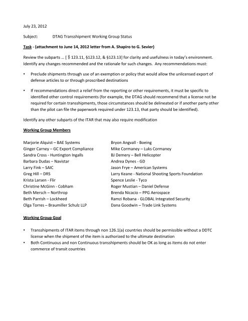 White Paper - Directorate of Defense Trade Controls