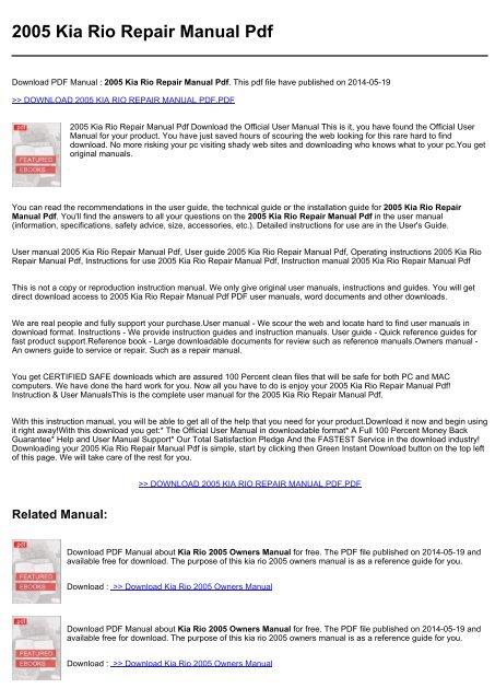 Car Repair Manual Haynes Repair Manual For Kia Sorento (2003-2013 ...