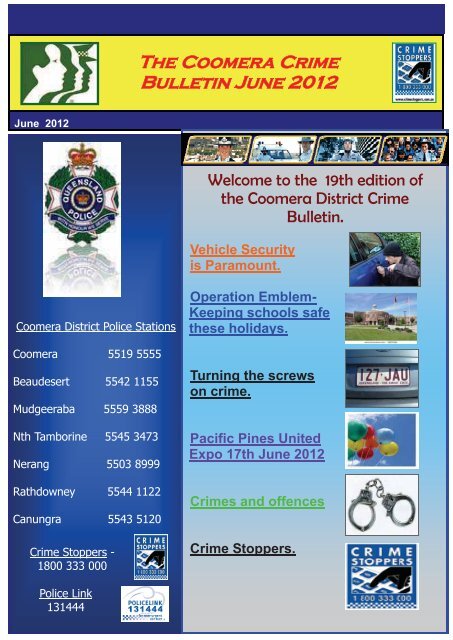 The Coomera Crime Bulletin June 2012 - Queensland Police Service