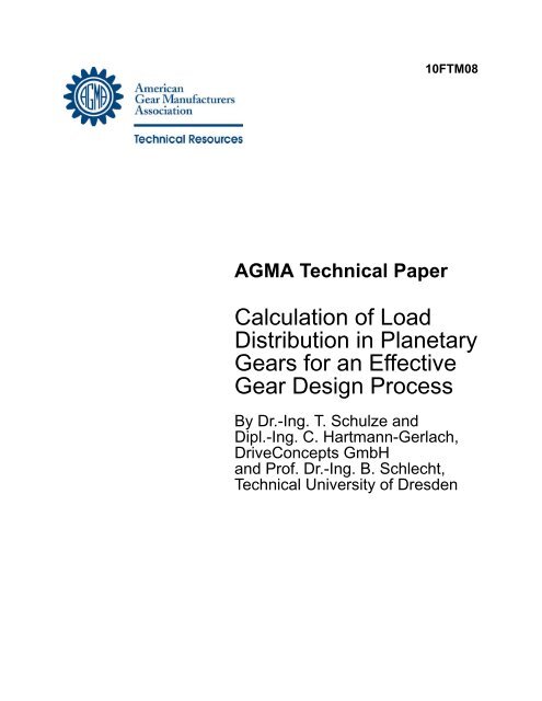 Calculation of Load Distribution in Planetary Gears for an Effective ...