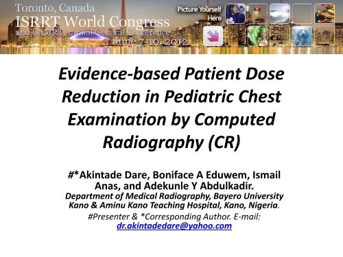 Evidence-based Patient Dose Reduction in Pediatric Chest ...