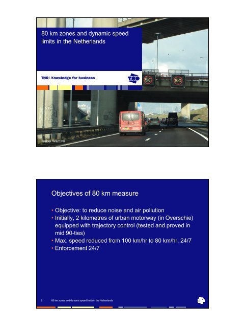 80 km zones and dynamic speed limits in the Netherlands