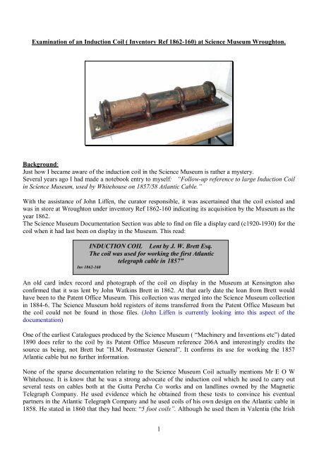 Dr Whitehouse's Induction Coil. - Porthcurno Telegraph Museum