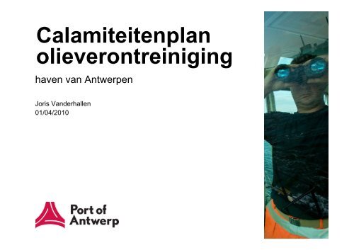 Calamiteitenplan olieverontreiniging - Port of Antwerp