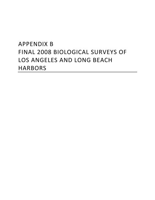 appendix b final 2008 biological surveys of los angeles and long ...