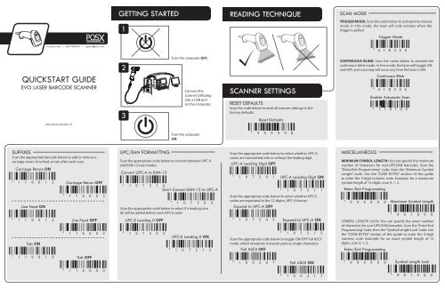 Quick Start Guide - POS-X