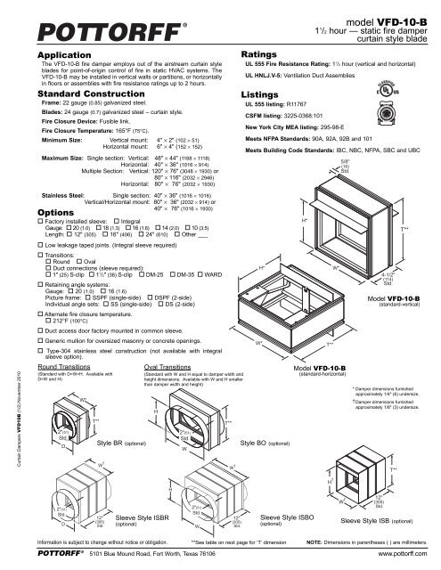 model VFD-10-B - Pottorff