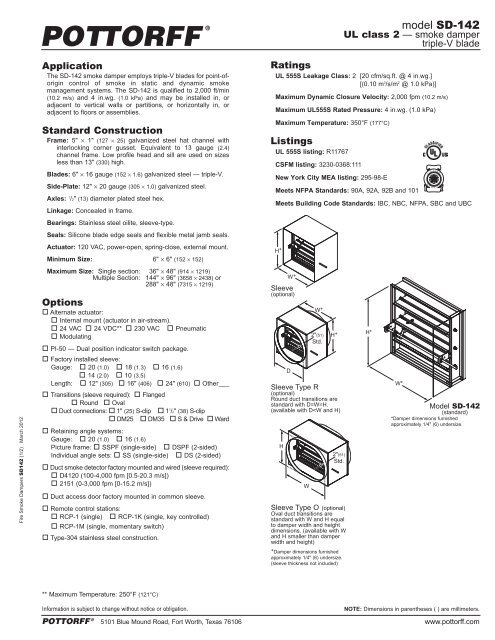 model SD-142 - Pottorff