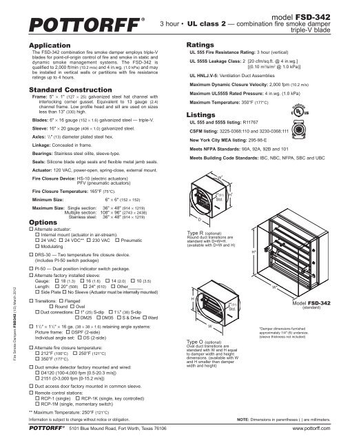 model FSD-342 - Pottorff