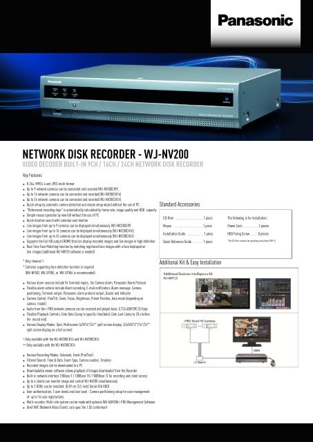 NETWORK DISK RECORDER - WJ-NV200