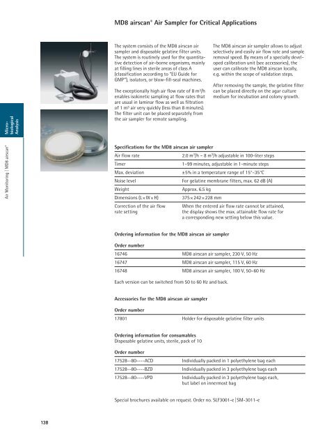 MD8 airscan ® Air Sample