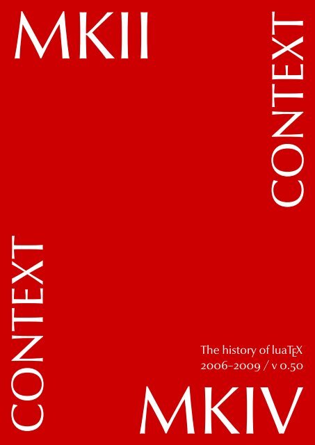 The history of luaTEX 2006–2009 / v 0.50 - Pragma ADE