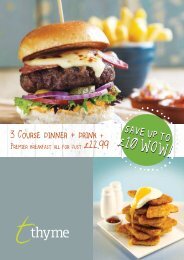 View dinner menu - Premier Inn
