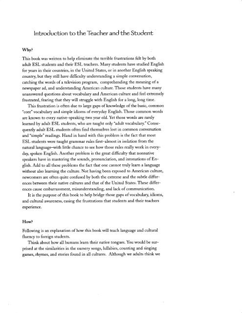 Introduction to the Teacher and the Student