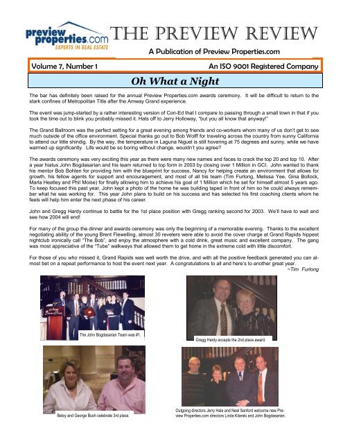 THE PREVIEW REVIEW - Preview Properties