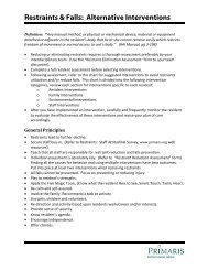 Falls: Morse Fall Scale - Primaris