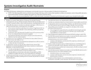 Nursing Restorative Care Program