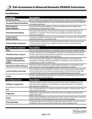 Pain Assessment In Advanced Dementia (PAINAD) Scale
