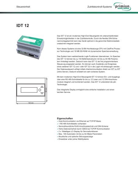 IDT 12 - primion Technology AG