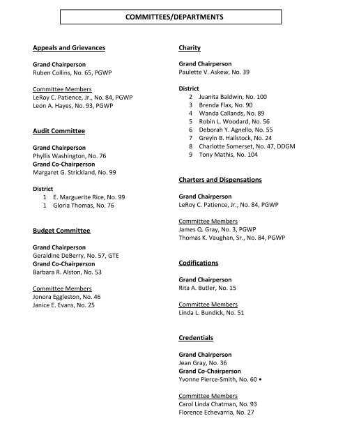 DGC Proclamation Committees 2011 Final Revised Version Website