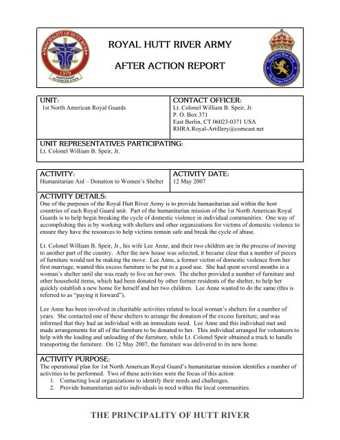 royal hutt river army after action report the principality of hutt river