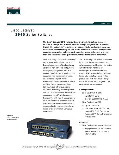 Cisco Catalyst 2940 Series Switches