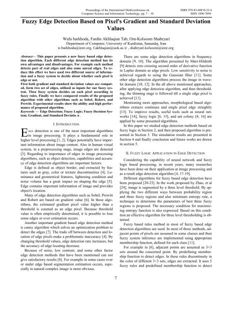 Fuzzy Edge Detection Based on Pixel's Gradient and Standard