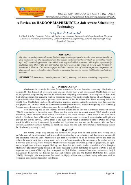 A Review On Hadoop Mapreduce A Job Aware Scheduling Technology