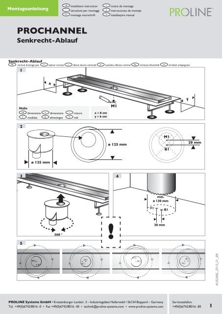 PROCHANNEL Senkrecht-Ablauf - Proline Systems