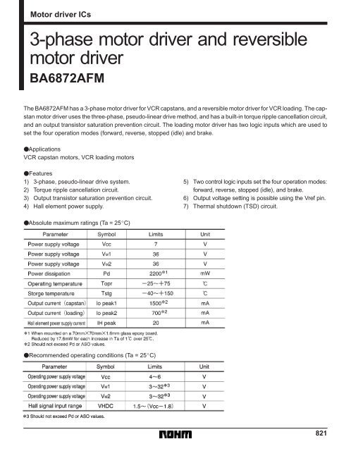 3-phase motor driver and reversible motor driver - ClassicCMP