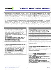 Home Care Aide Skills Checklist - Prometric